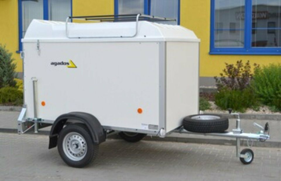 Kofferanhänger 750kg GFK Deckel klappbar 2,06x1,09 abschließbar in ... Kofferanhänger 750kg GFK Deckel klappbar 2,06x1,09 abschließbar in ...